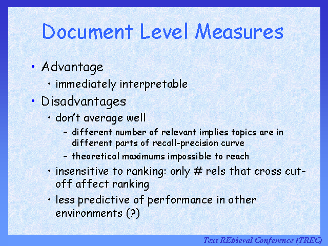 Document Level Measures