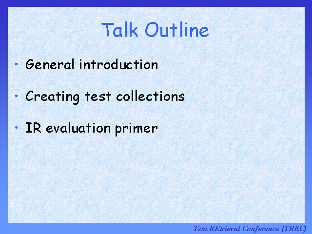 Talk Outline